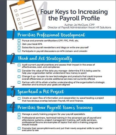 Four Keys to Improving the Payroll Profile - THANK YOU